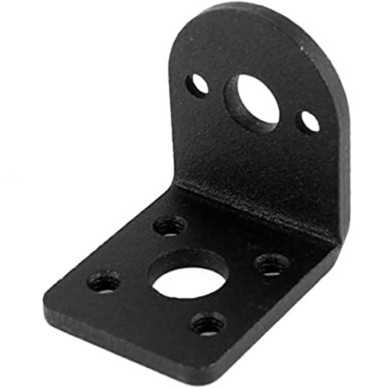 Right Angle Mounting Bracket Black for 25mm DC Reducer Decelerate Gear ...